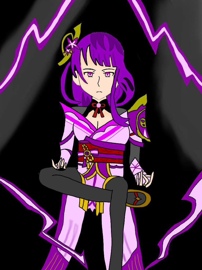 i tried to draw raiden shogun !! Genshin Impact | HoYoLAB