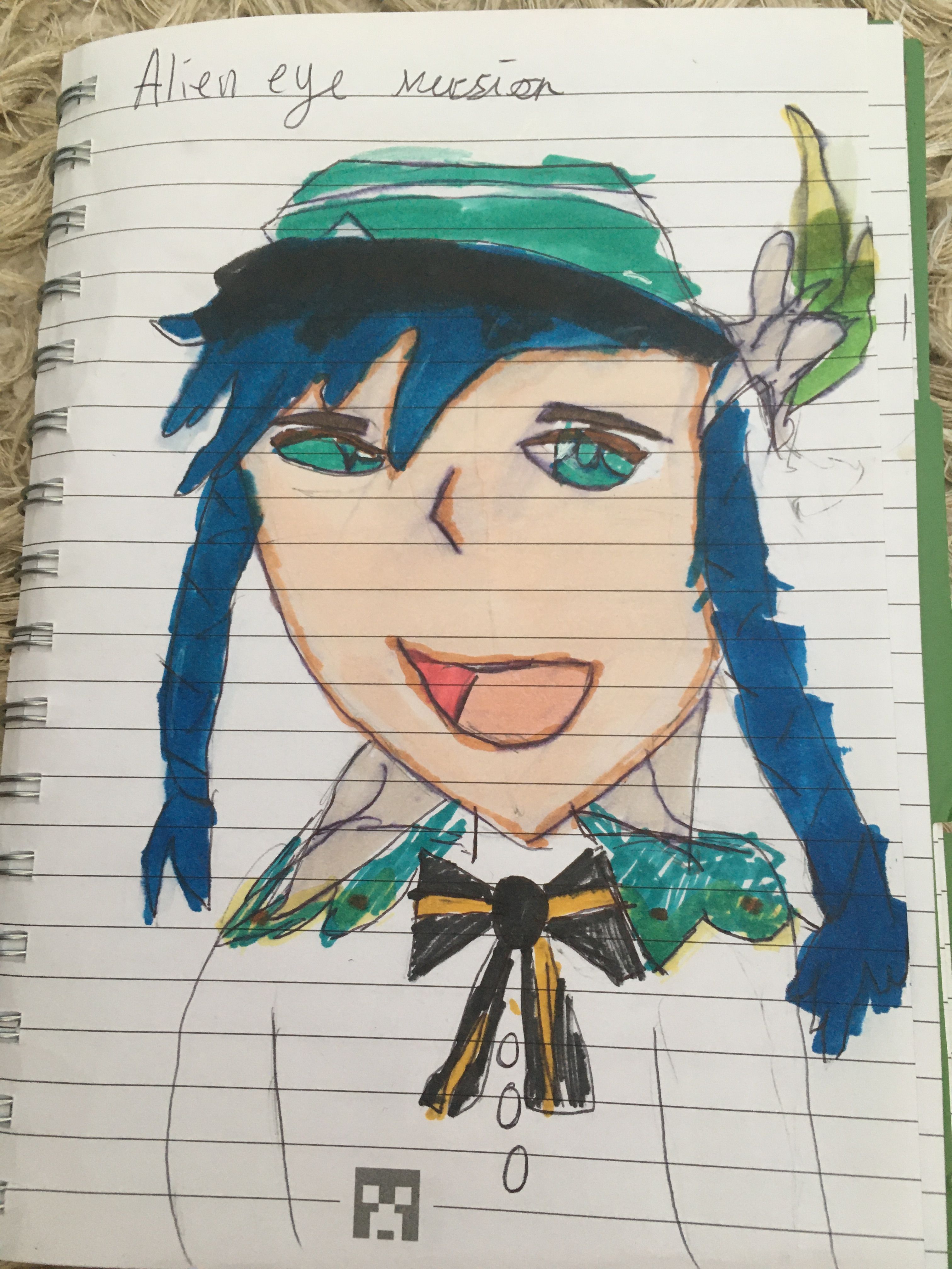 my cousins drawing of venti (going to be posting mostly art now ...