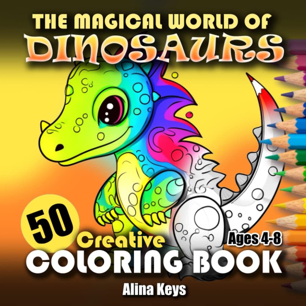 DOWNLOAD BOOK⚡ (PDF) DINOSAUR Coloring Book for Kids: 50 Creative ...