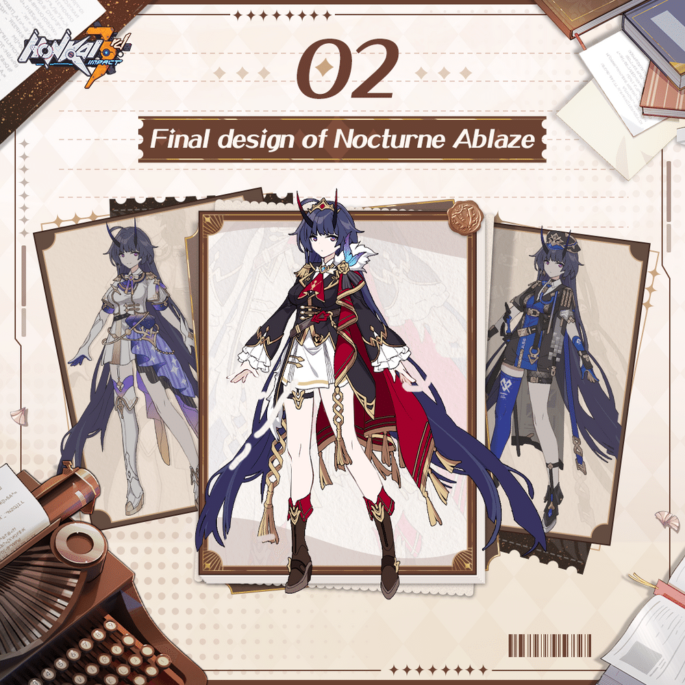 Typewriter Art Archives | Nocturne Ablaze Designer Interview Honkai Impact 3rd | HoYoLAB