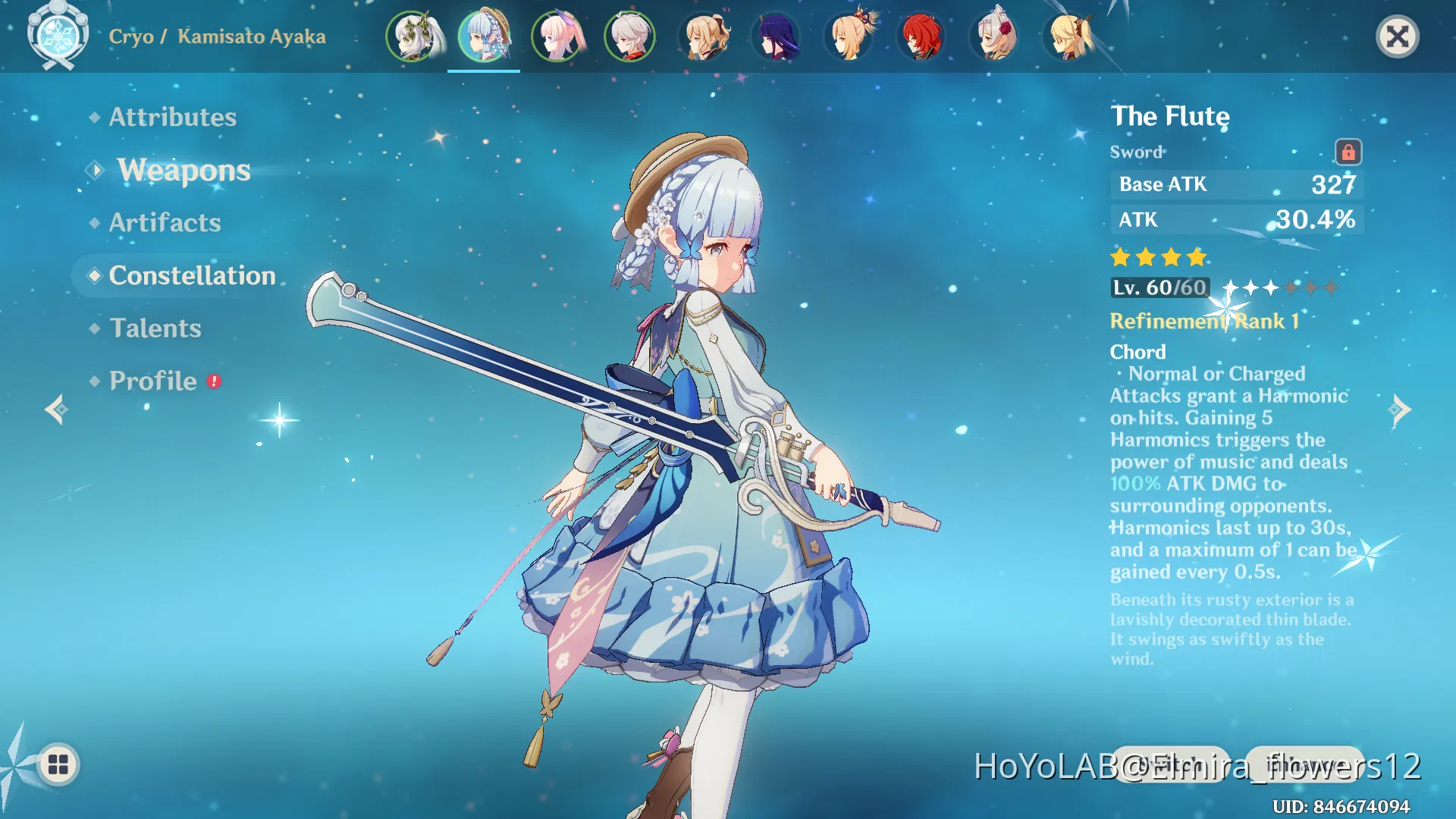 Ayaka build at Lv.70 Genshin Impact | HoYoLAB