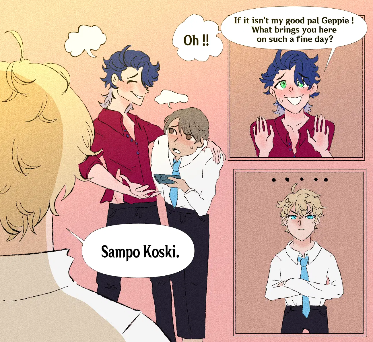 Sampard comic - Modern School AU Honkai: Star Rail | HoYoLAB