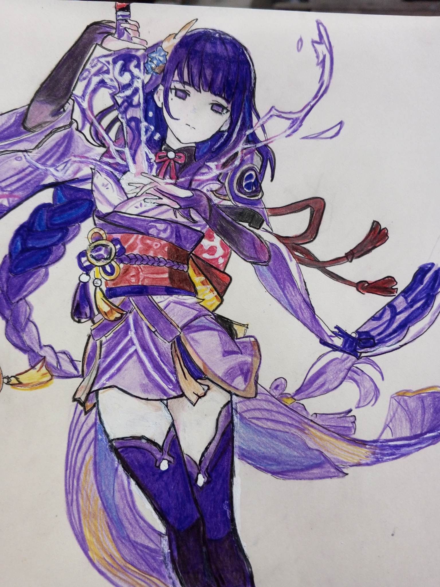 trying to draw raiden ... Genshin Impact | HoYoLAB