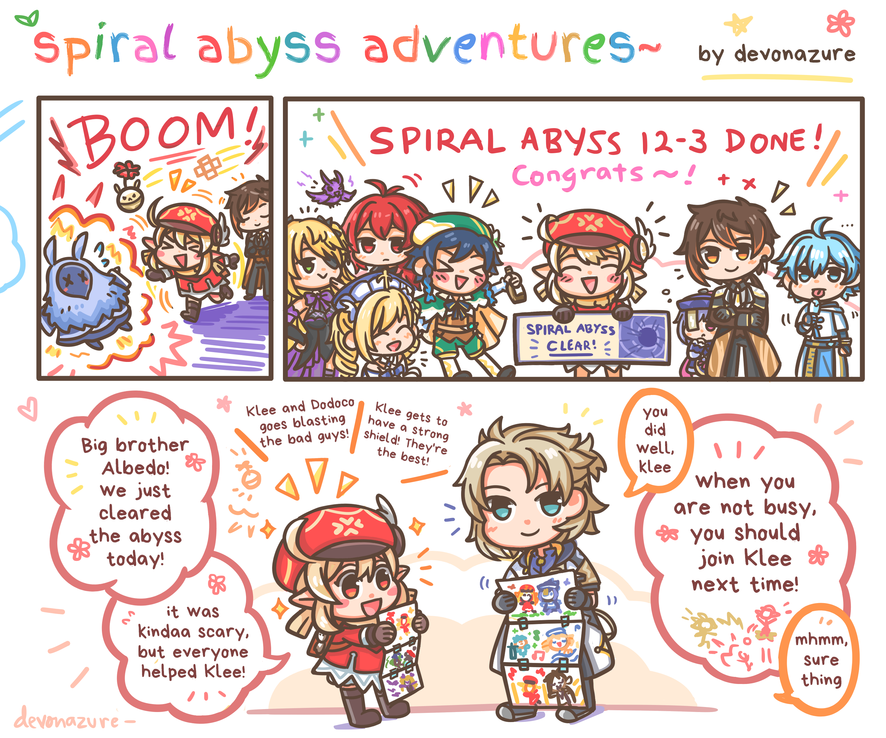 Spiral Abyss Celebration ft. Albedo & Klee Genshin Impact | HoYoLAB