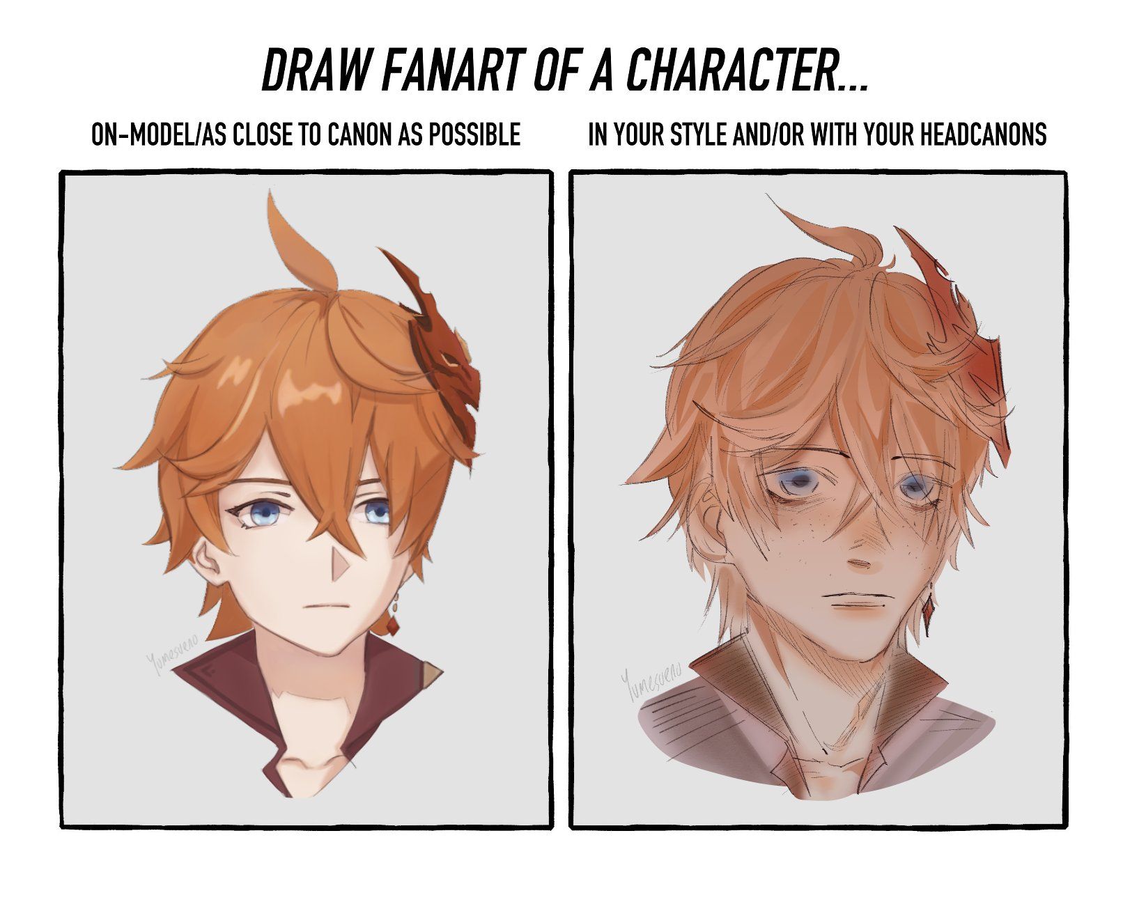 childe, in the original style and in mine Genshin Impact | HoYoLAB