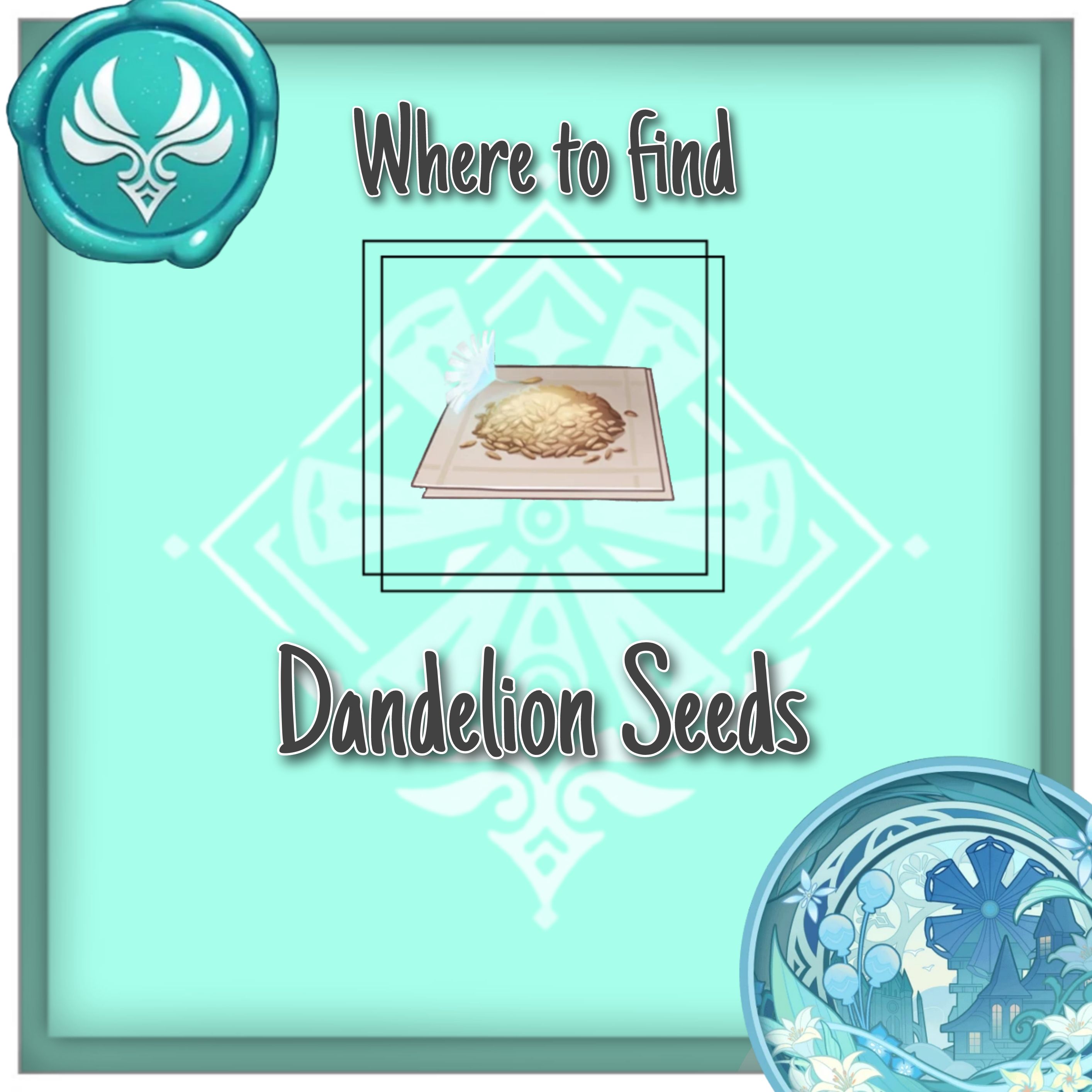 (Where to find) Dandelion Seed Location Farming Guide Genshin Impact ...
