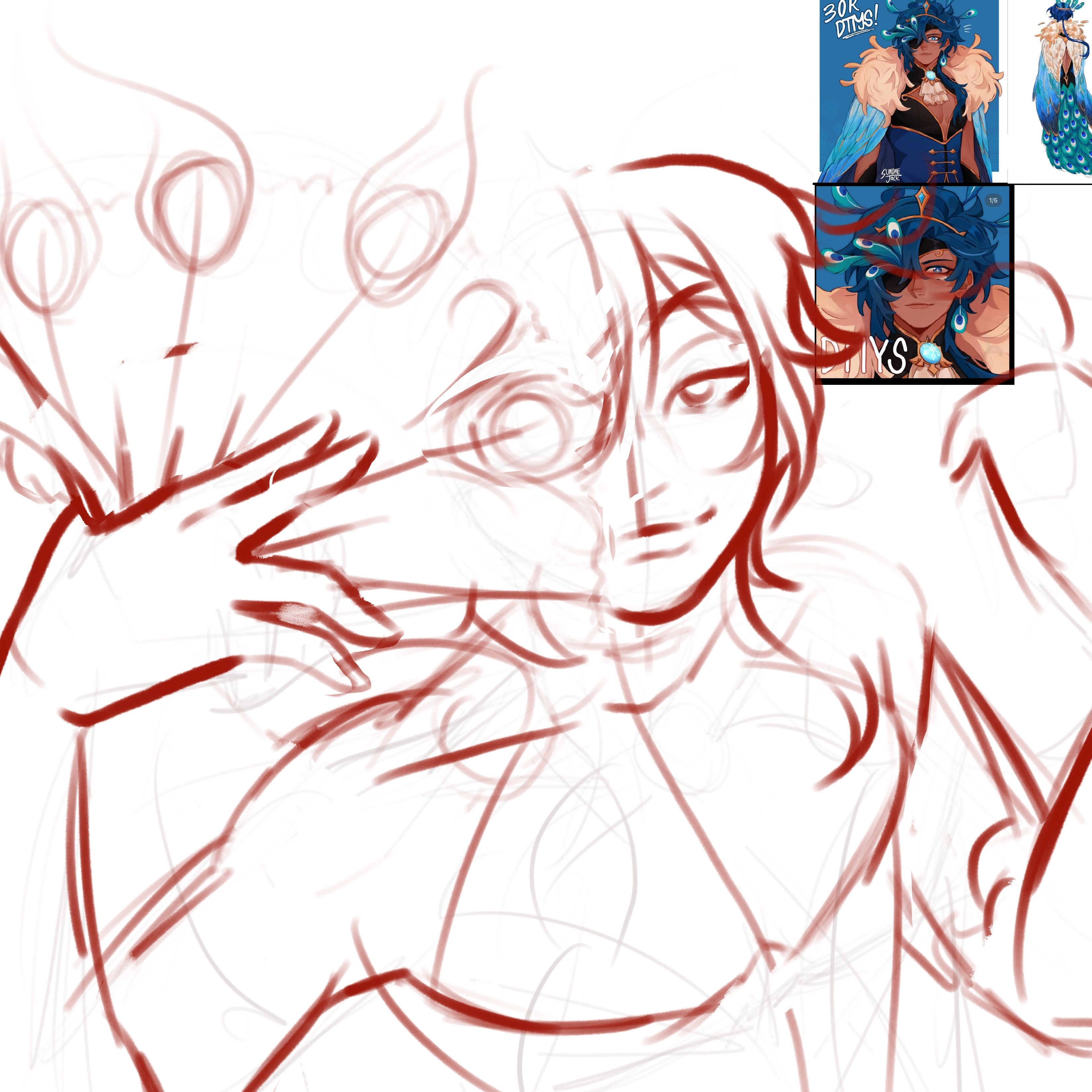 Kaeya sketches Genshin Impact | HoYoLAB