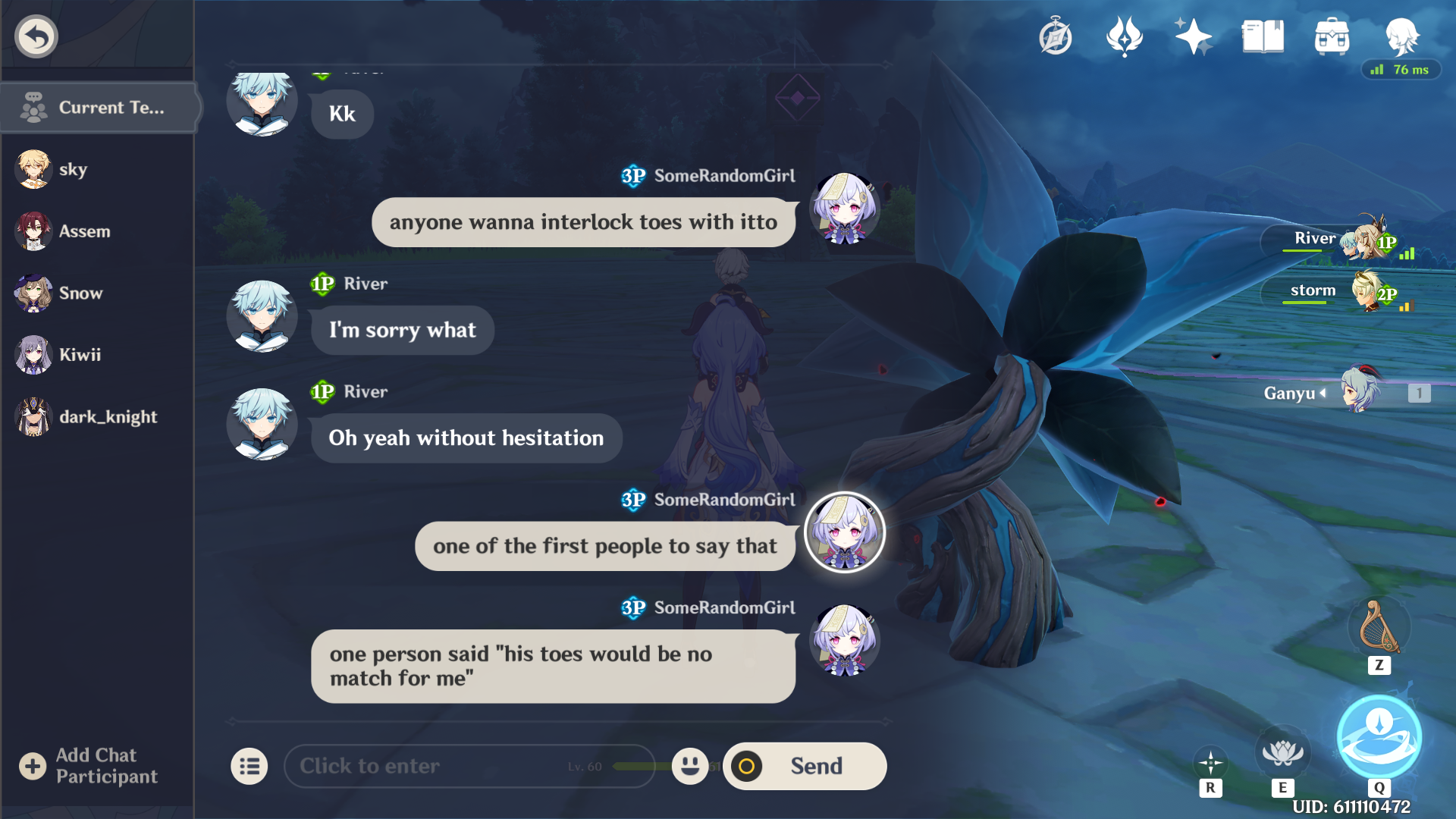 asking randos if they would interlock toes with itto part 2 Genshin ...