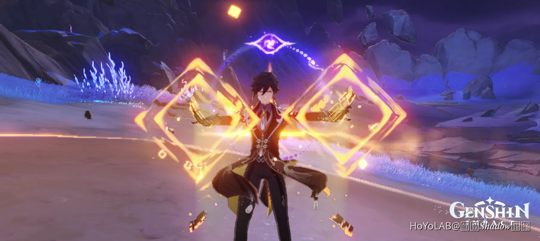 Zhongli's shield animation Genshin Impact | HoYoLAB