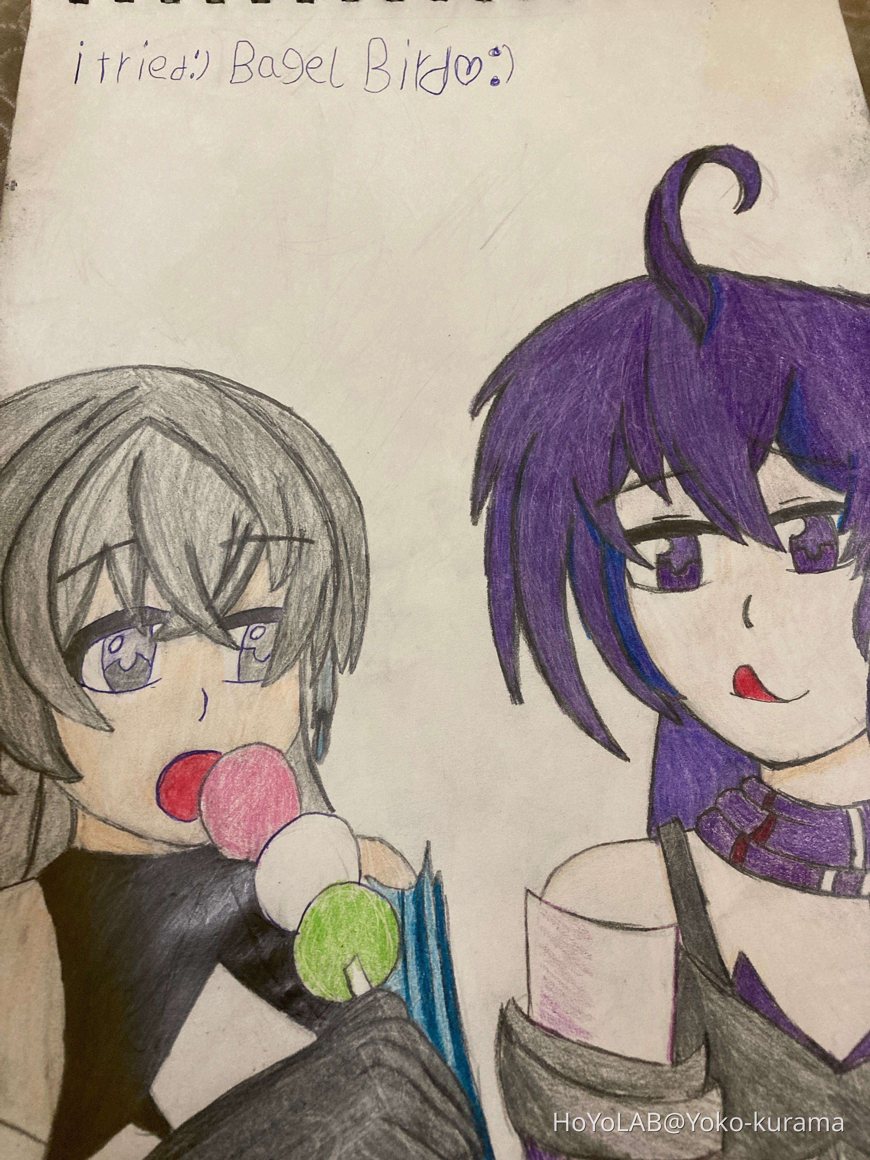 For bagel bird! First place winner of the digital dtiys! Honkai: Star ...