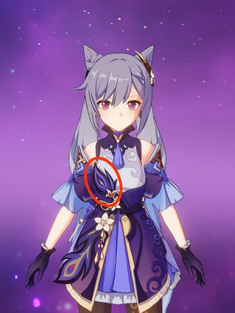 is that naku weed on keqing outfit? Genshin Impact | HoYoLAB