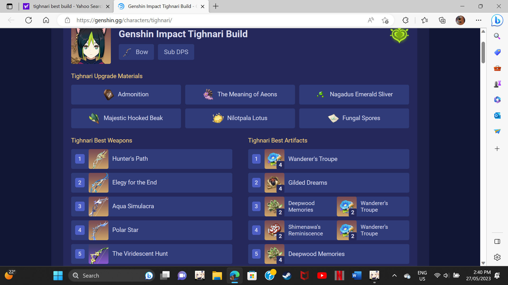 best tighnari build Genshin Impact | HoYoLAB