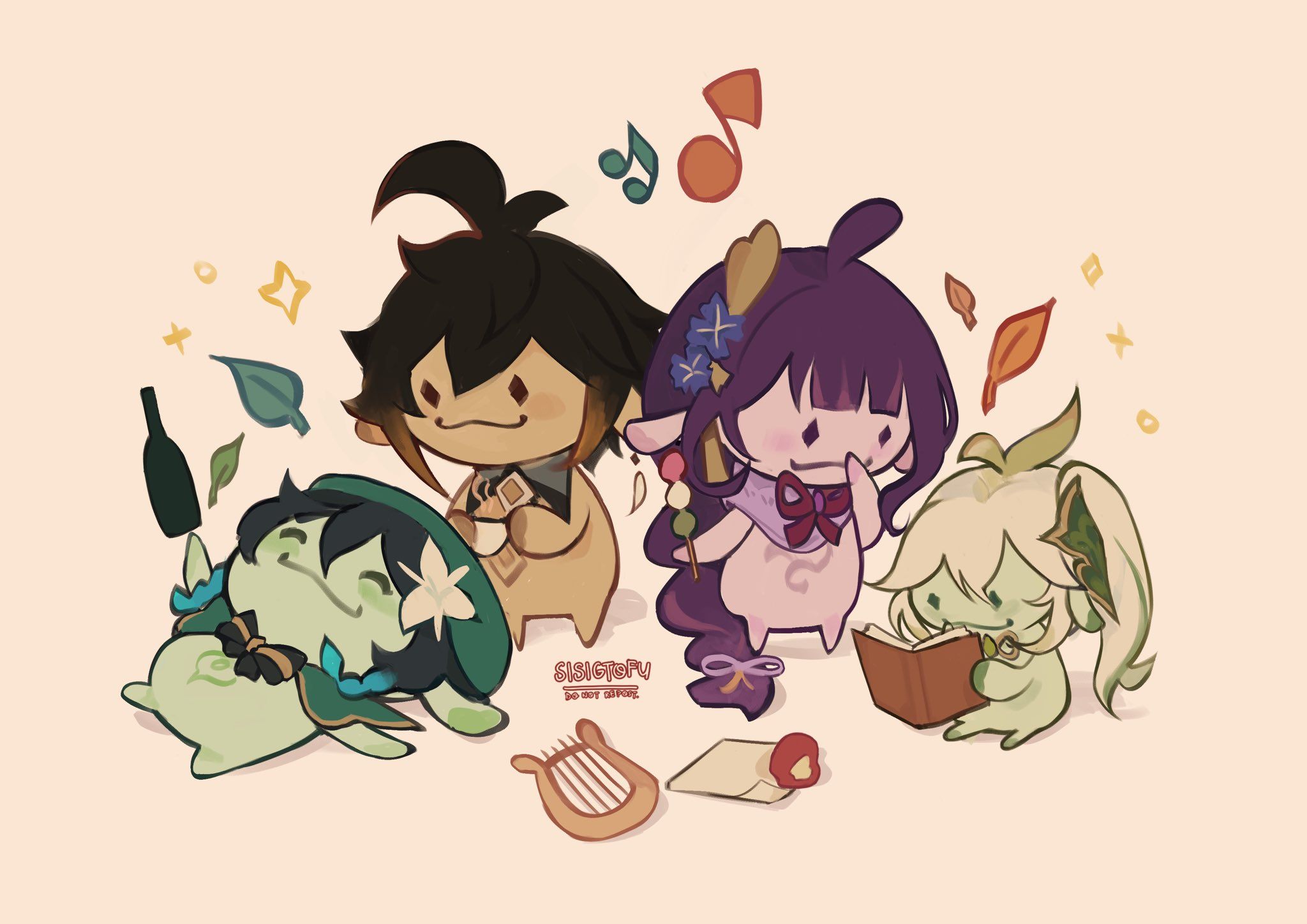 Aranara Archons! (Doodle @sisigtofu on Twitter) Genshin Impact | HoYoLAB