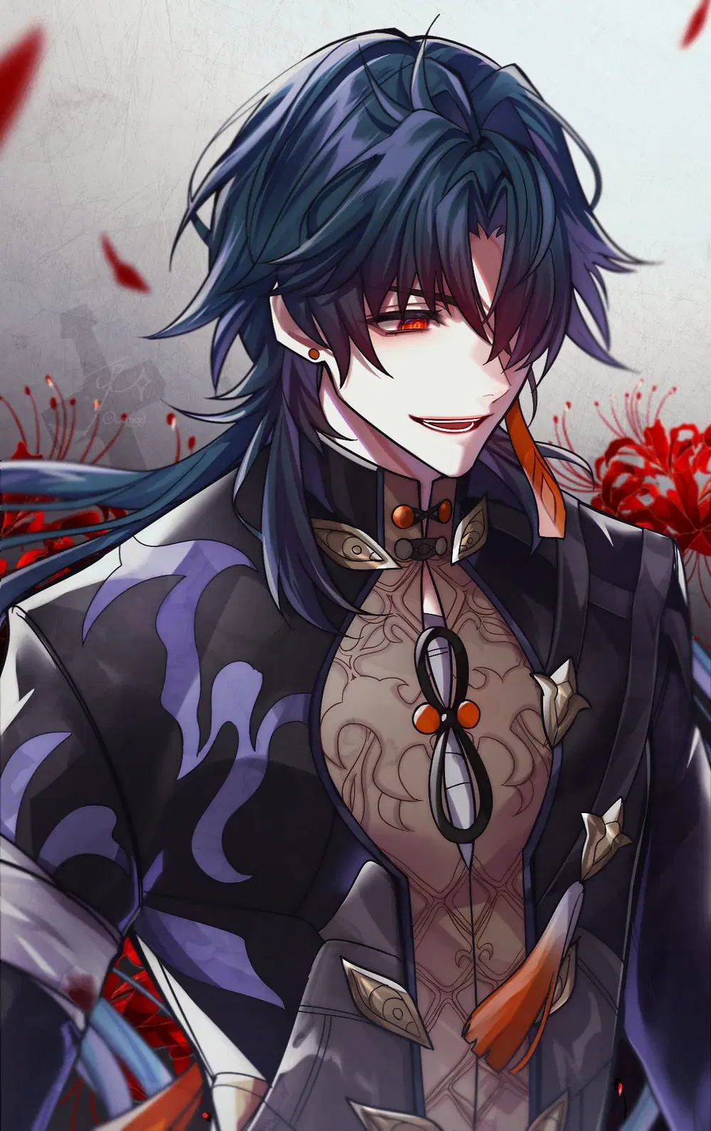 silver wolf anime guy