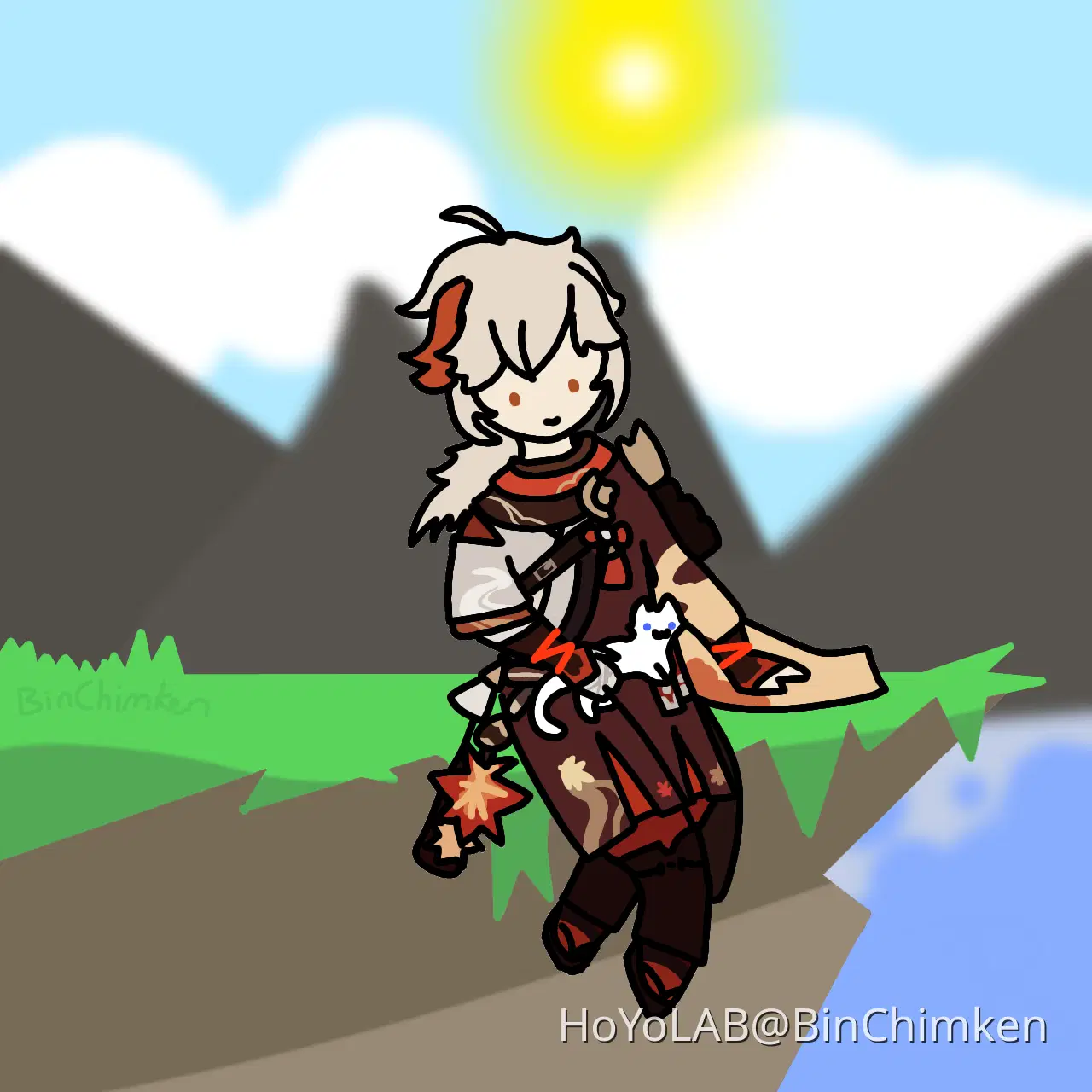 Kazuha and his friends cat. Genshin Impact | HoYoLAB