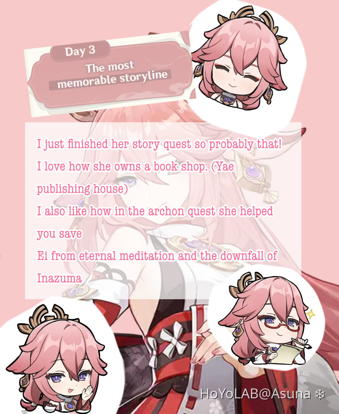 Day 3 of yae challenge Genshin Impact | HoYoLAB