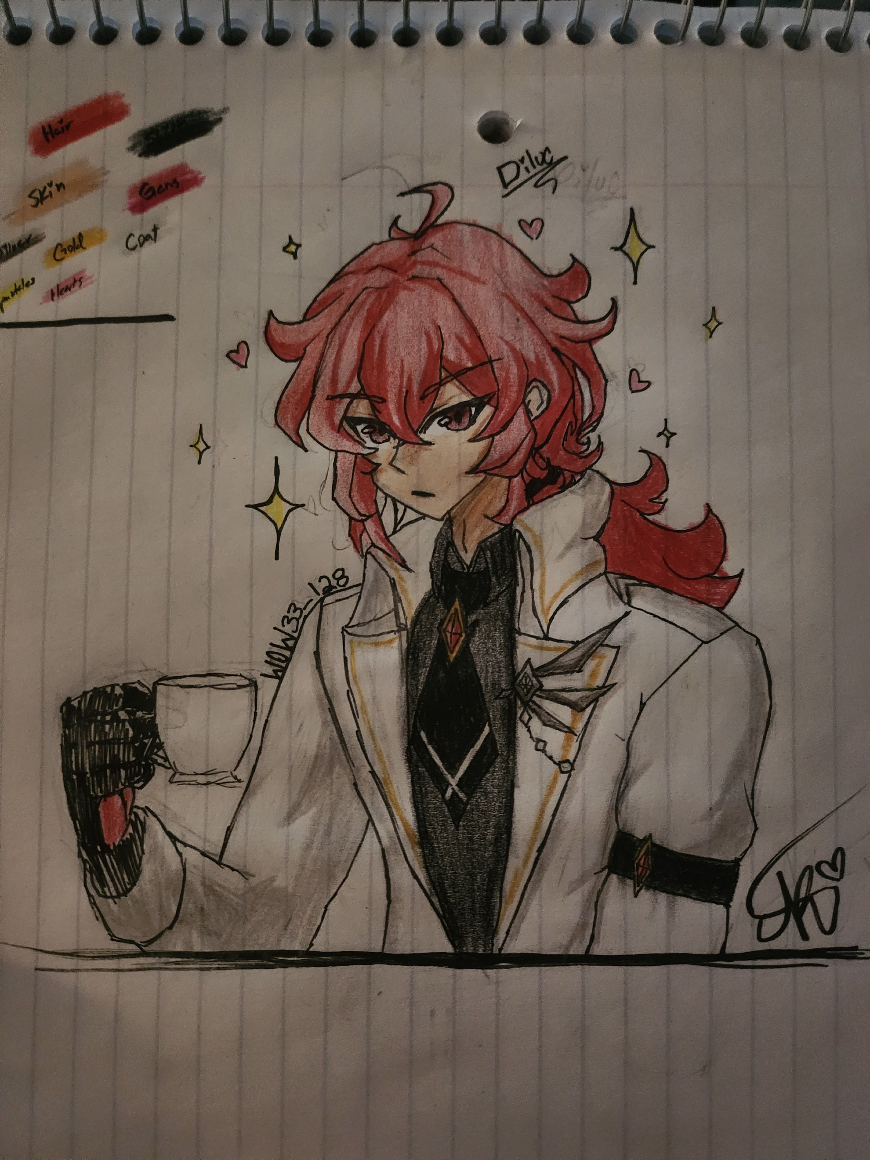 I drew manga diluc :] Genshin Impact | HoYoLAB