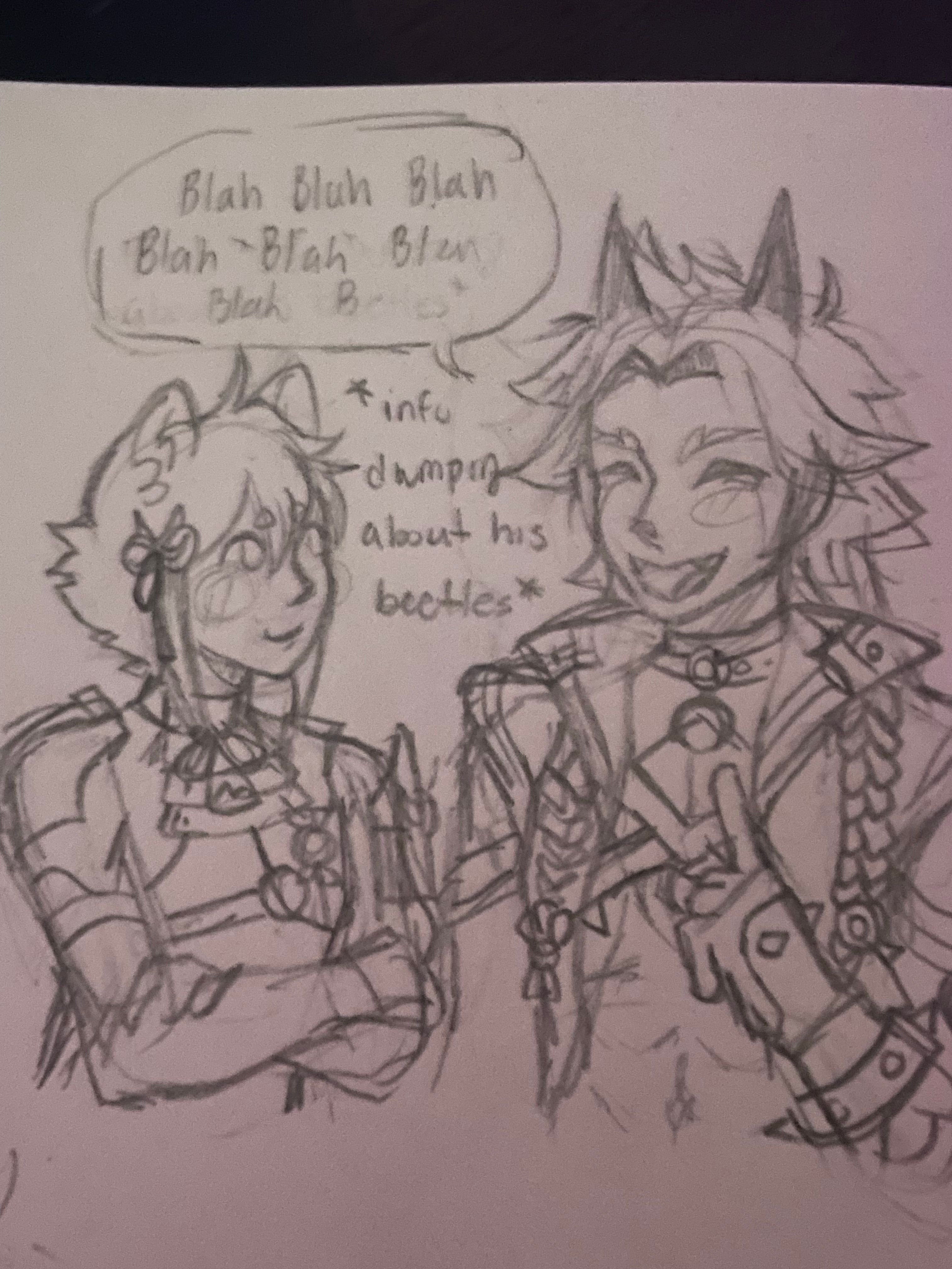 Silly Gorou and Itto doodle Genshin Impact | HoYoLAB