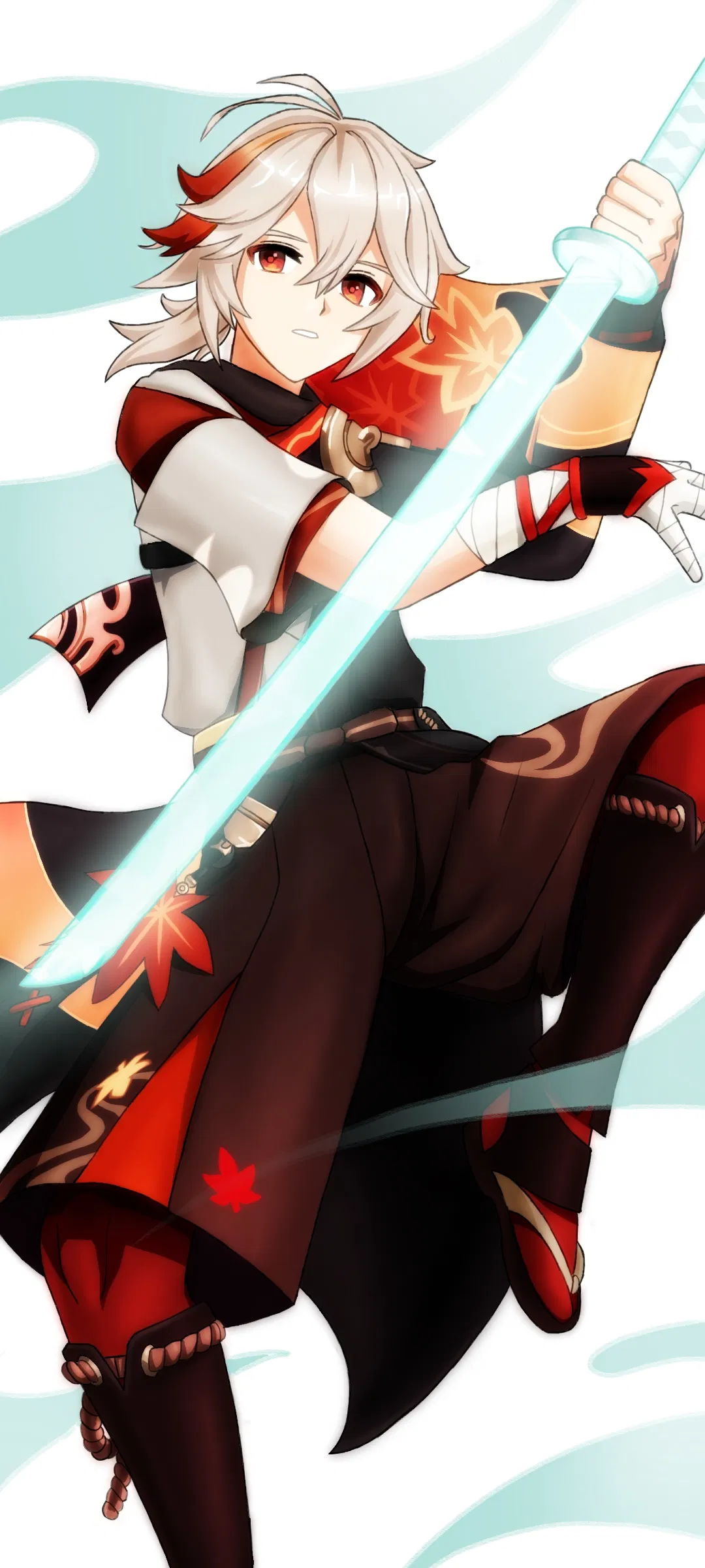Here's my drawing of Kazuha for the "Scarlet Leaves Pursue Wild Waves ...