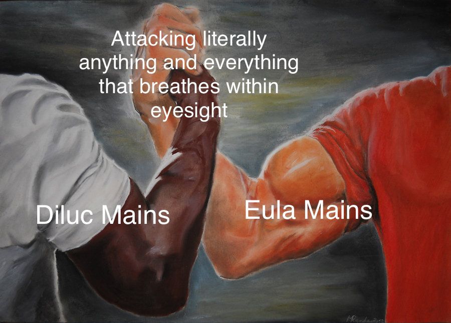 Diluc and Eula Meme (my life on genshin) Genshin Impact | HoYoLAB
