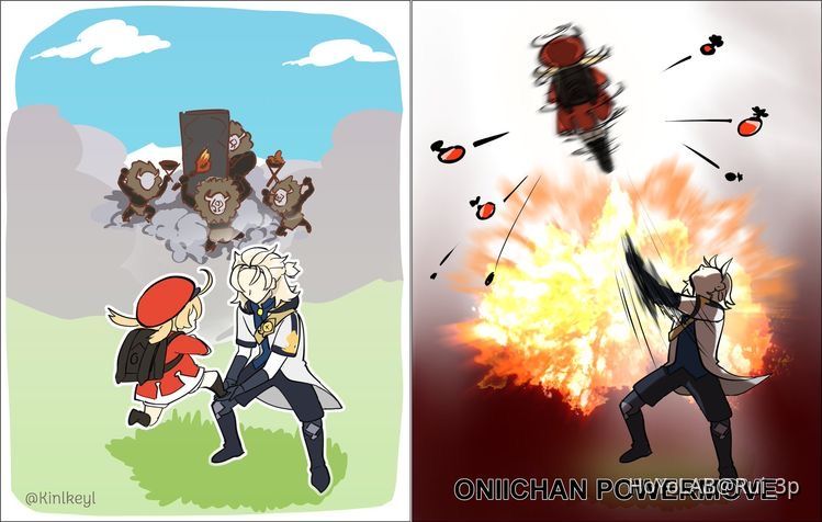 Klee with her big brother Genshin Impact | HoYoLAB