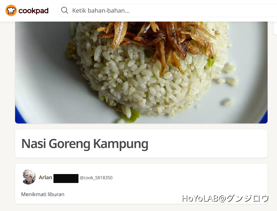 I found the recipe of Galaxy's most delicious fried rice... Honkai ...
