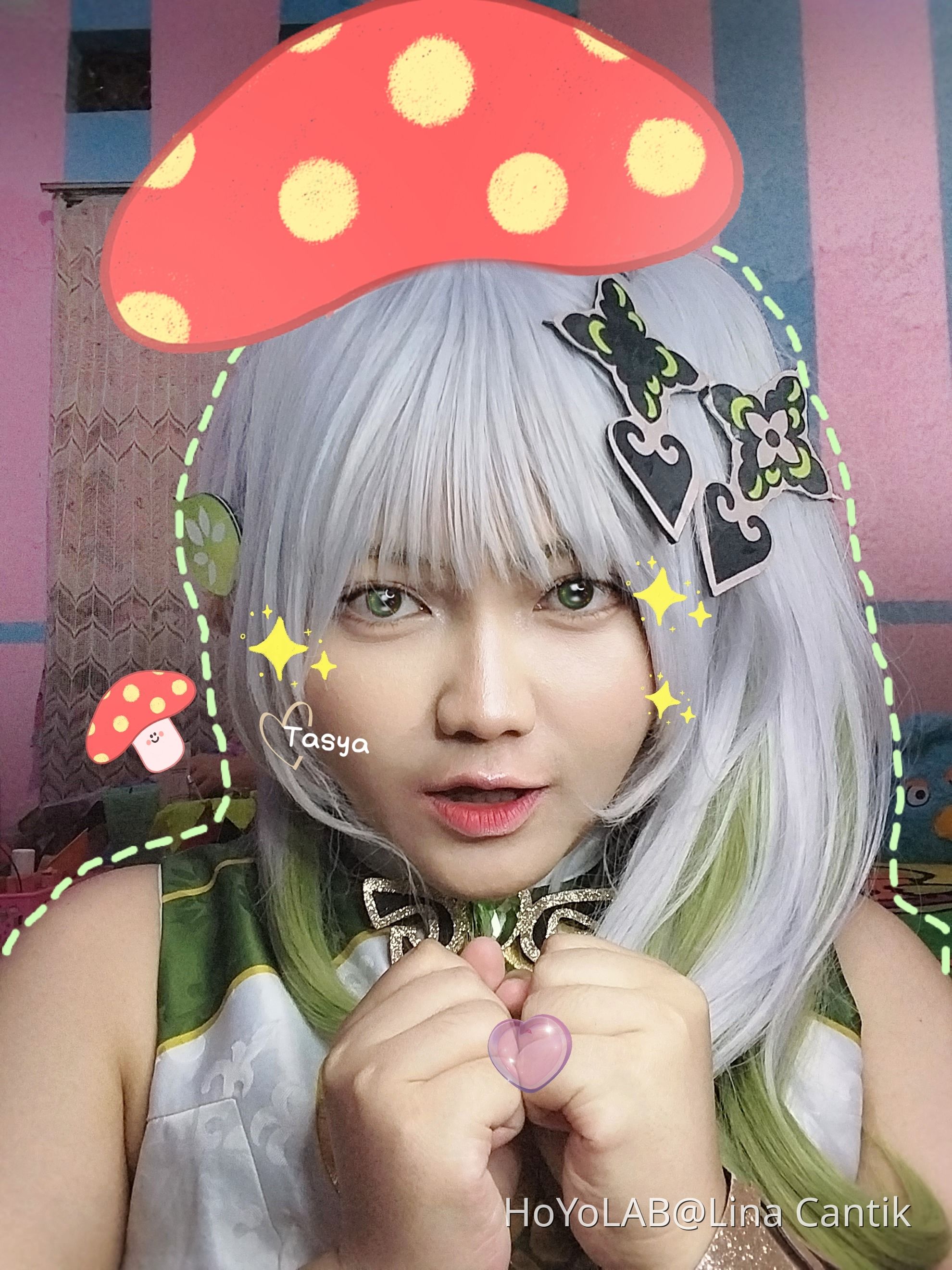 post lagi ^^ nahida cute & funny cosplay di rumah by aku, jangan lupa ...