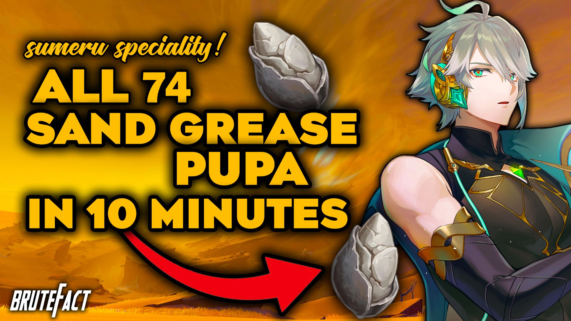 [V3.4] All 74 Sand Grease Pupa Location | Fastest Farming Route ...