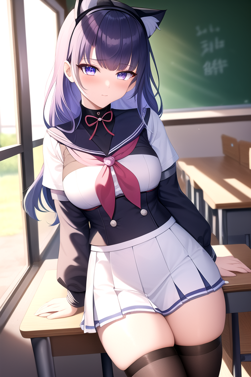 Raiden Shogun (JK Neko ver.) AI Generated Genshin Impact | HoYoLAB