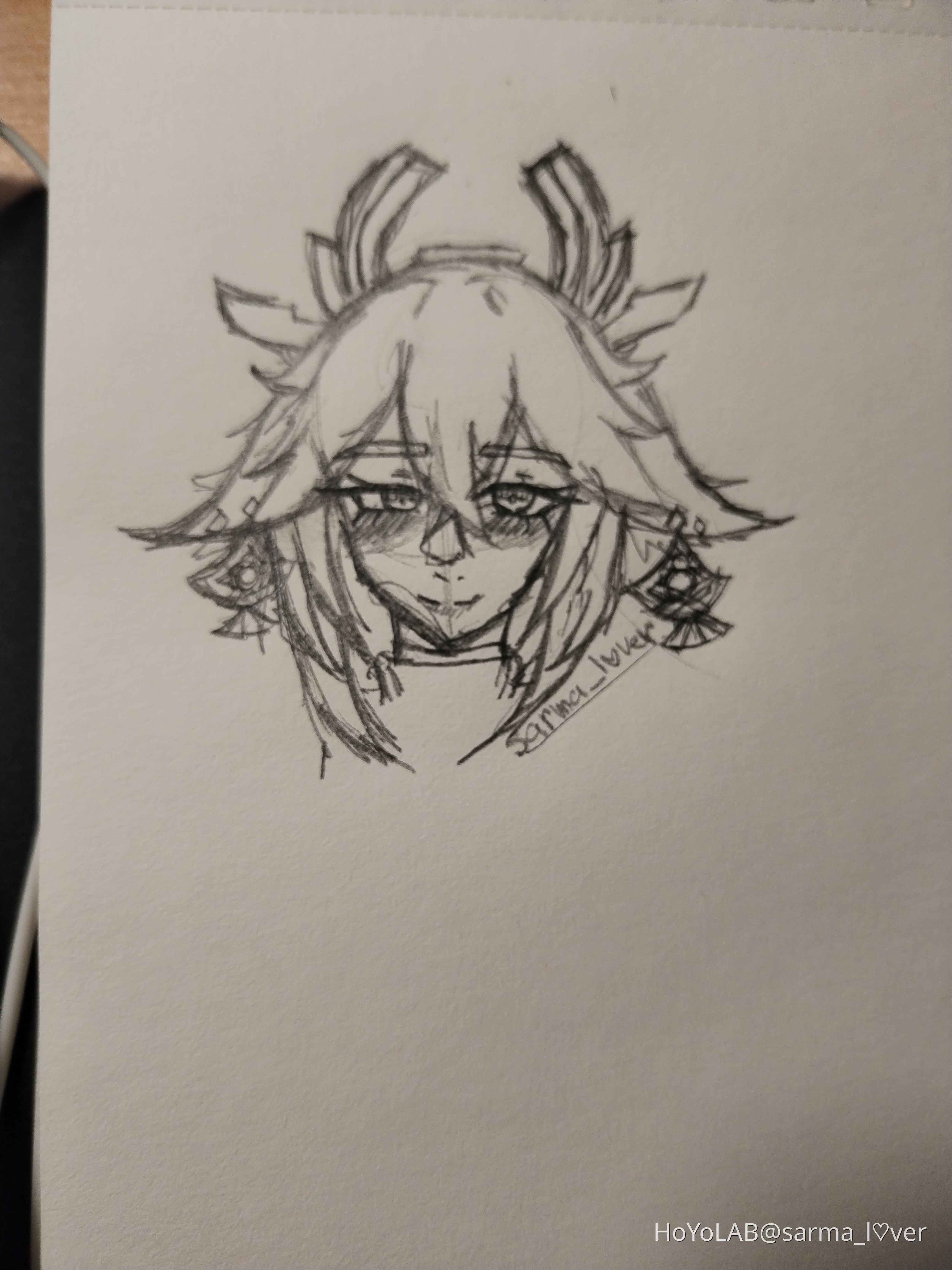 Miko drawing ! Genshin Impact | HoYoLAB