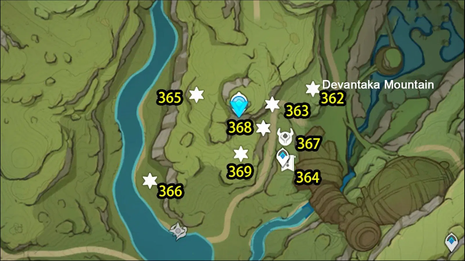 Sumeru Rainforest Chest Collection Guide 23 — Devantaka Mountain (362 ...