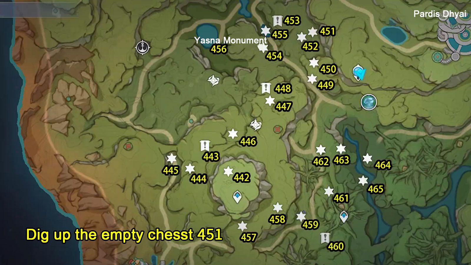 Sumeru Rainforest Chest Collection Guide 29 — Yasna Monument II (457-465) Genshin Impact | HoYoLAB