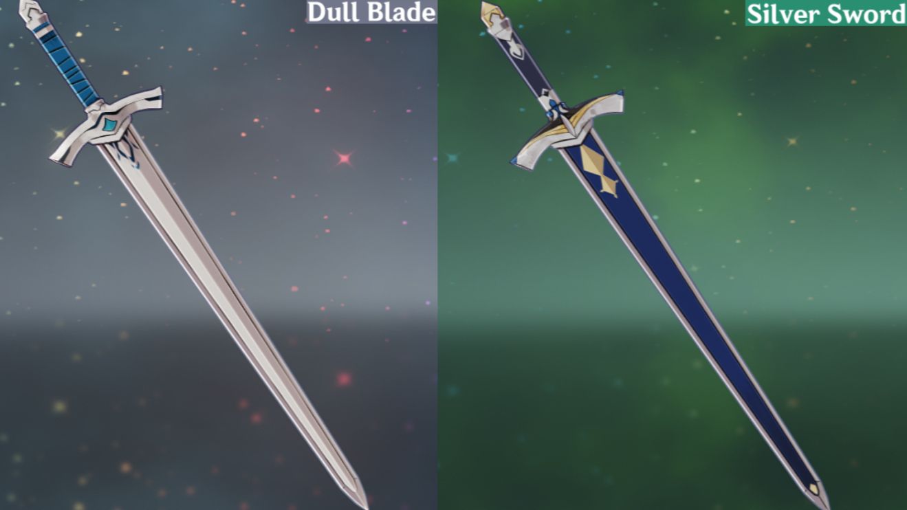 1* and 2* weapons at max level (level 70). Part 1: Swords Genshin ...