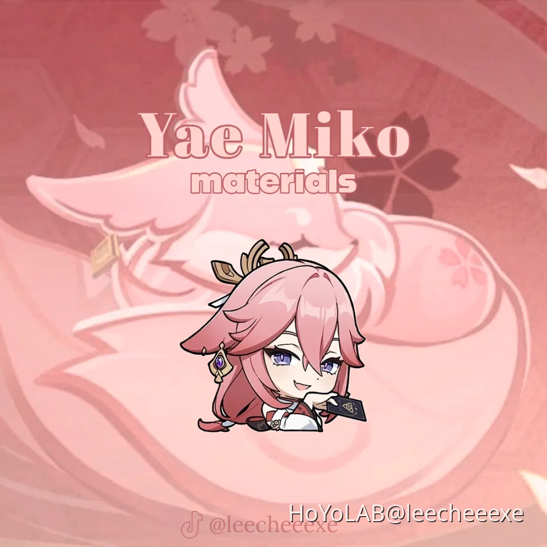 [3.7] Yae Miko Talent and Ascension Materials (CORRECTED) Genshin ...