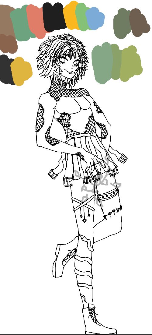 OC final outline + color palette! Genshin Impact | HoYoLAB