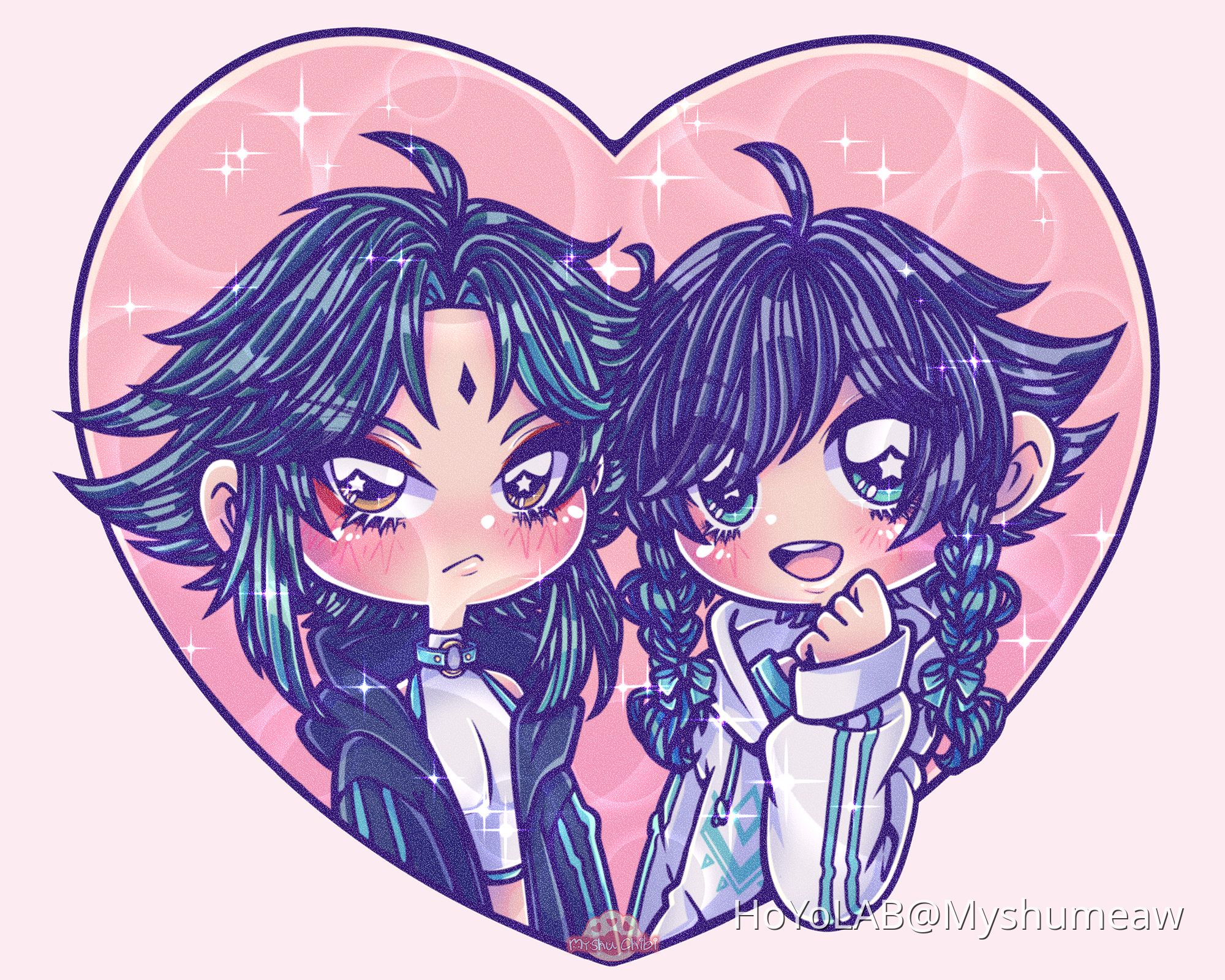 Xiao x Venti chibi Genshin Impact | HoYoLAB