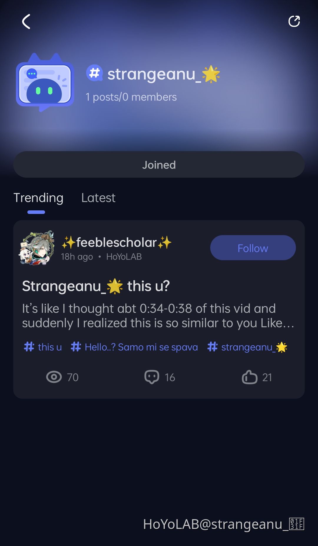 Dam....about time I had a tag huh😛 | HoYoLAB