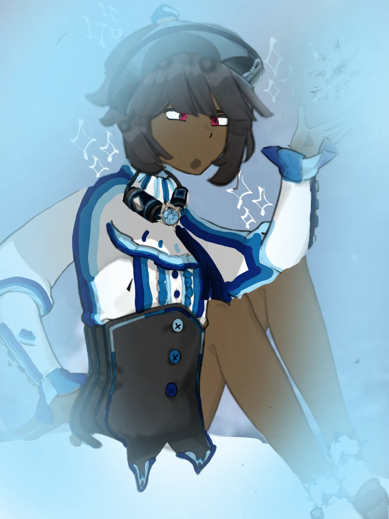 my cryo oc and his wepon Genshin Impact | HoYoLAB