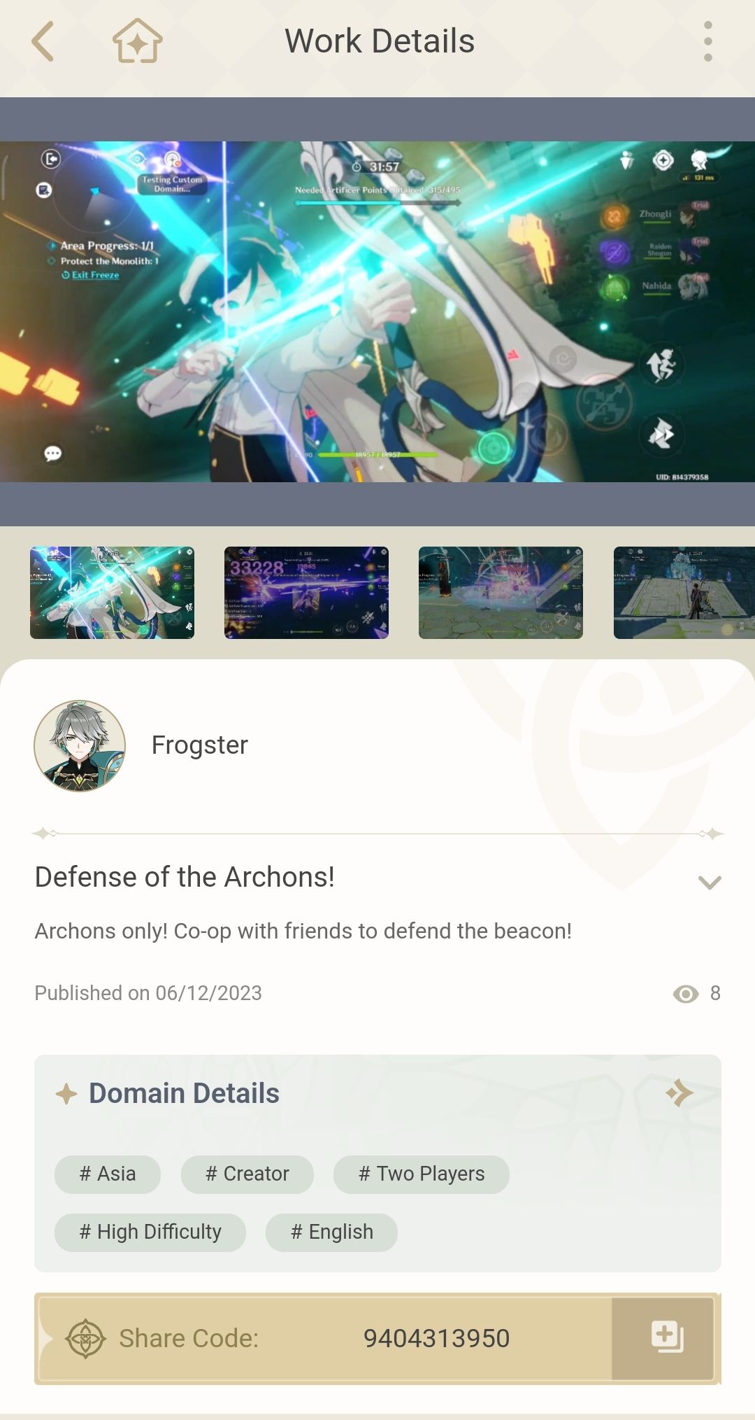 Try my Domain ;) Genshin Impact | HoYoLAB