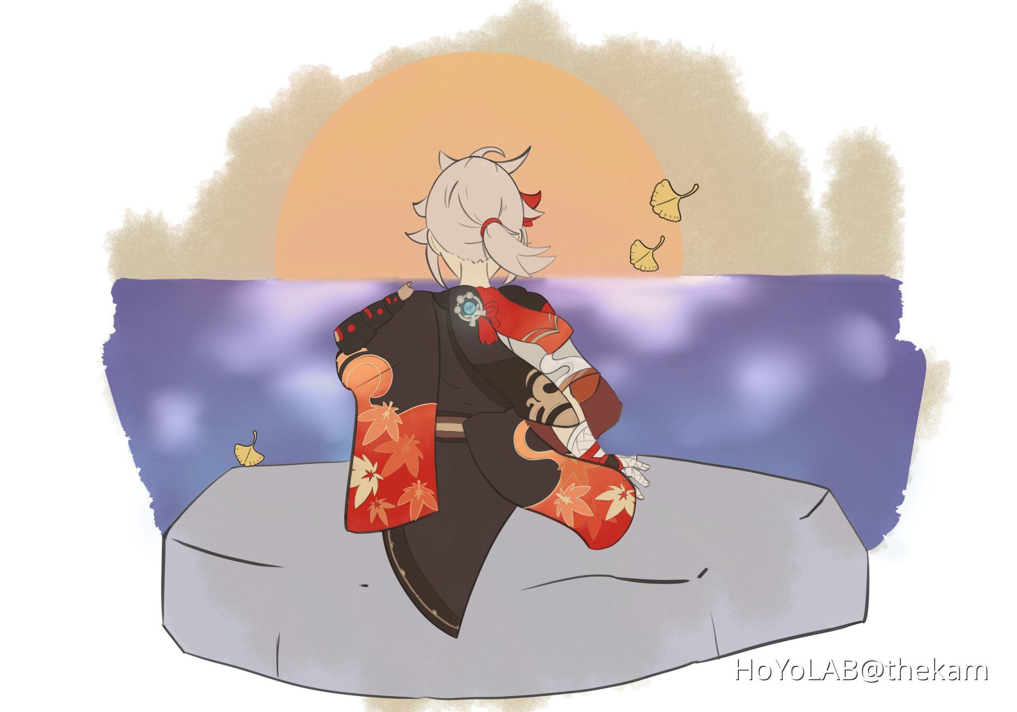 kazuha fan art from last year Genshin Impact | HoYoLAB