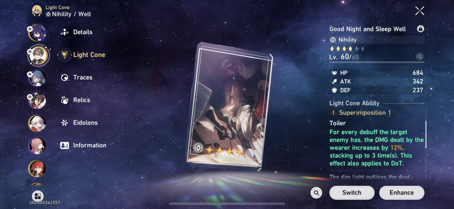 Welt build Sub DPS/DeBuffer Honkai: Star Rail | HoYoLAB