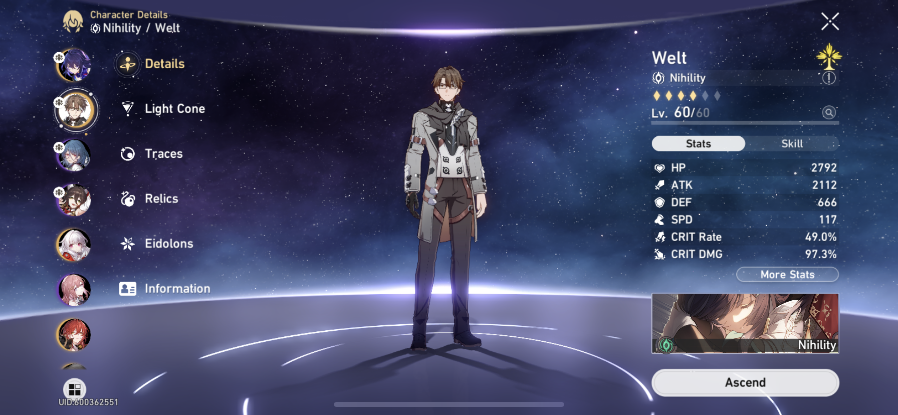 Welt build Sub DPS/DeBuffer Honkai: Star Rail | HoYoLAB