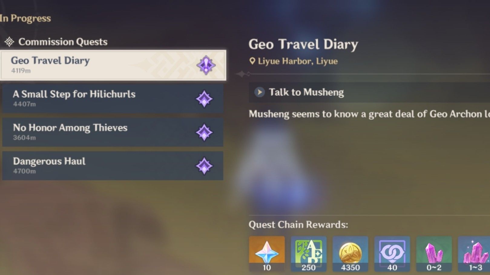 How to: "Geo Travel Diary ~ God of the Stove" ~ Liyue Quest Series Part II Genshin Impact | HoYoLAB