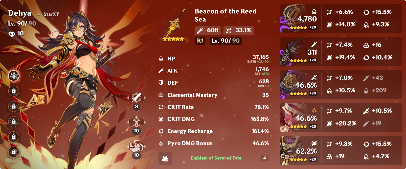 My Updated Dehya Build Genshin Impact | HoYoLAB