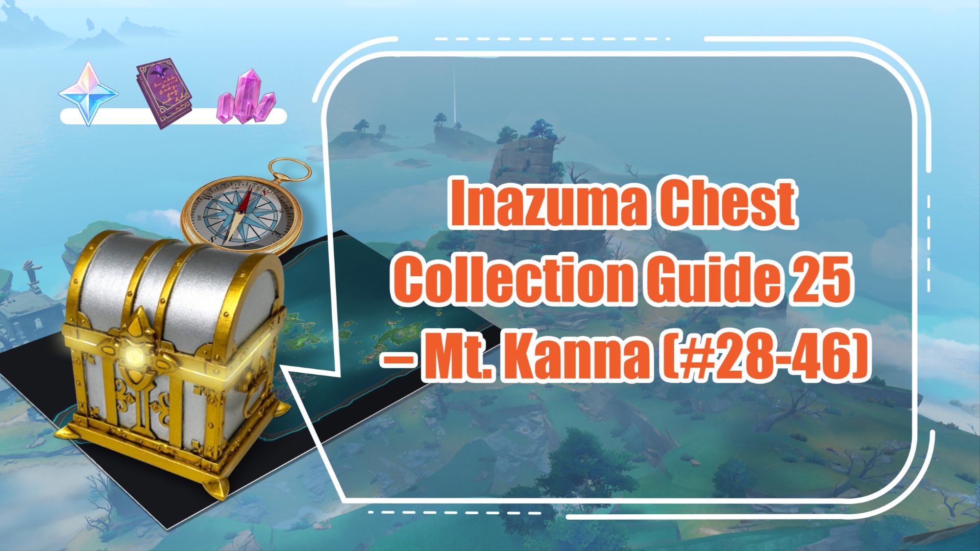Inazuma Chest Collection Guide 25 – Mt. Kanna (#28-46) Genshin Impact ...