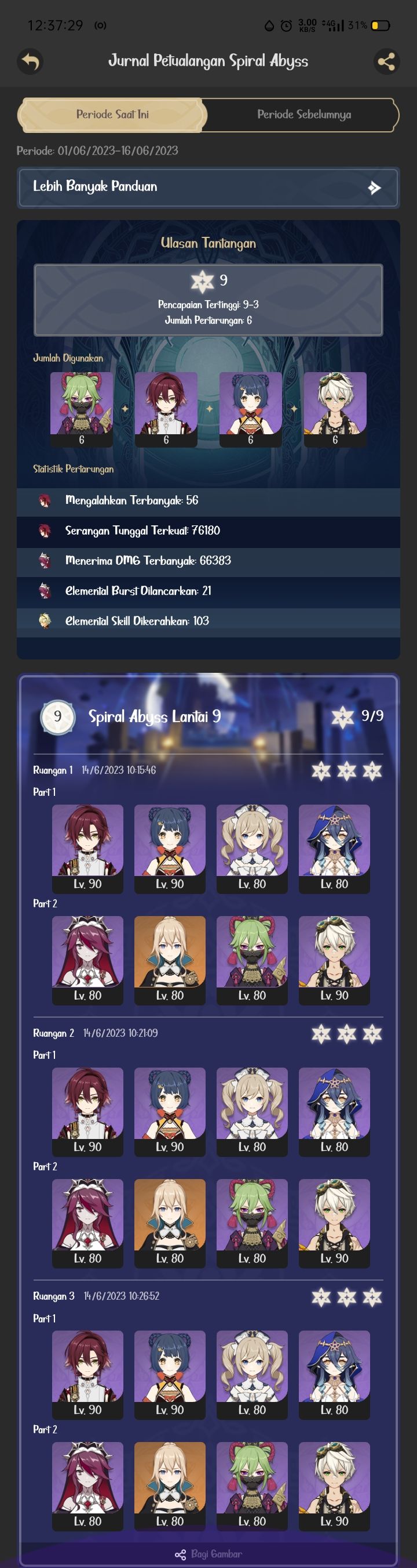 main spiral abyss lantai 9 yang ke dua kalinya Genshin Impact | HoYoLAB