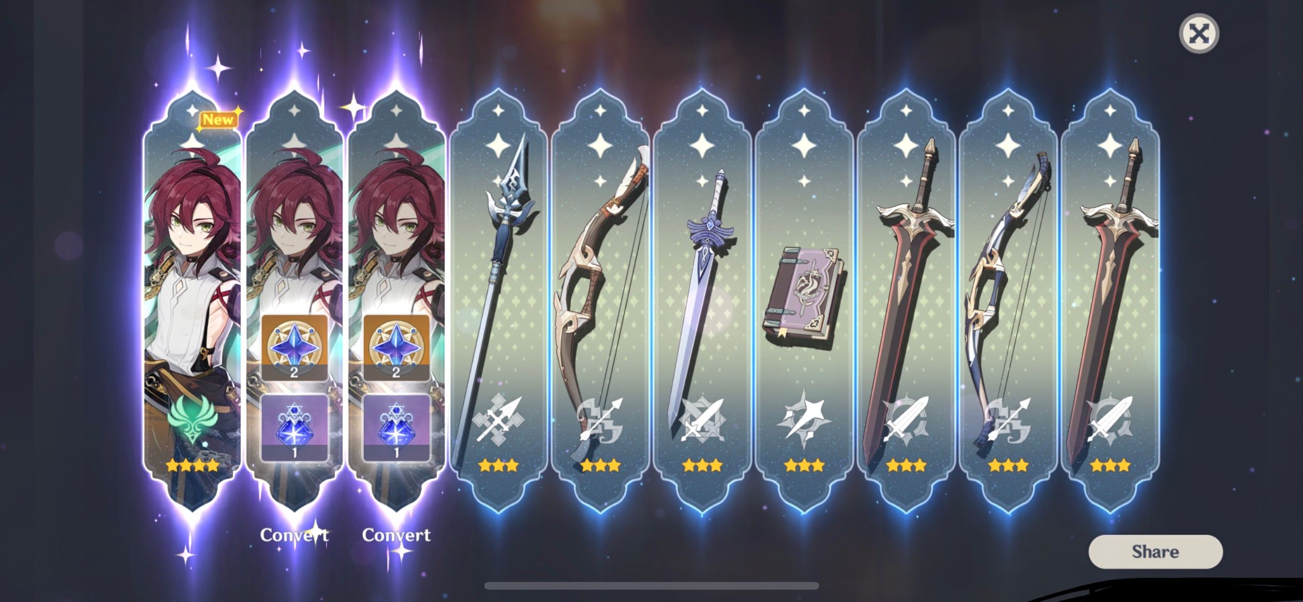 I wanted Heizo, but then these 3 ten pulls happened back to back ...