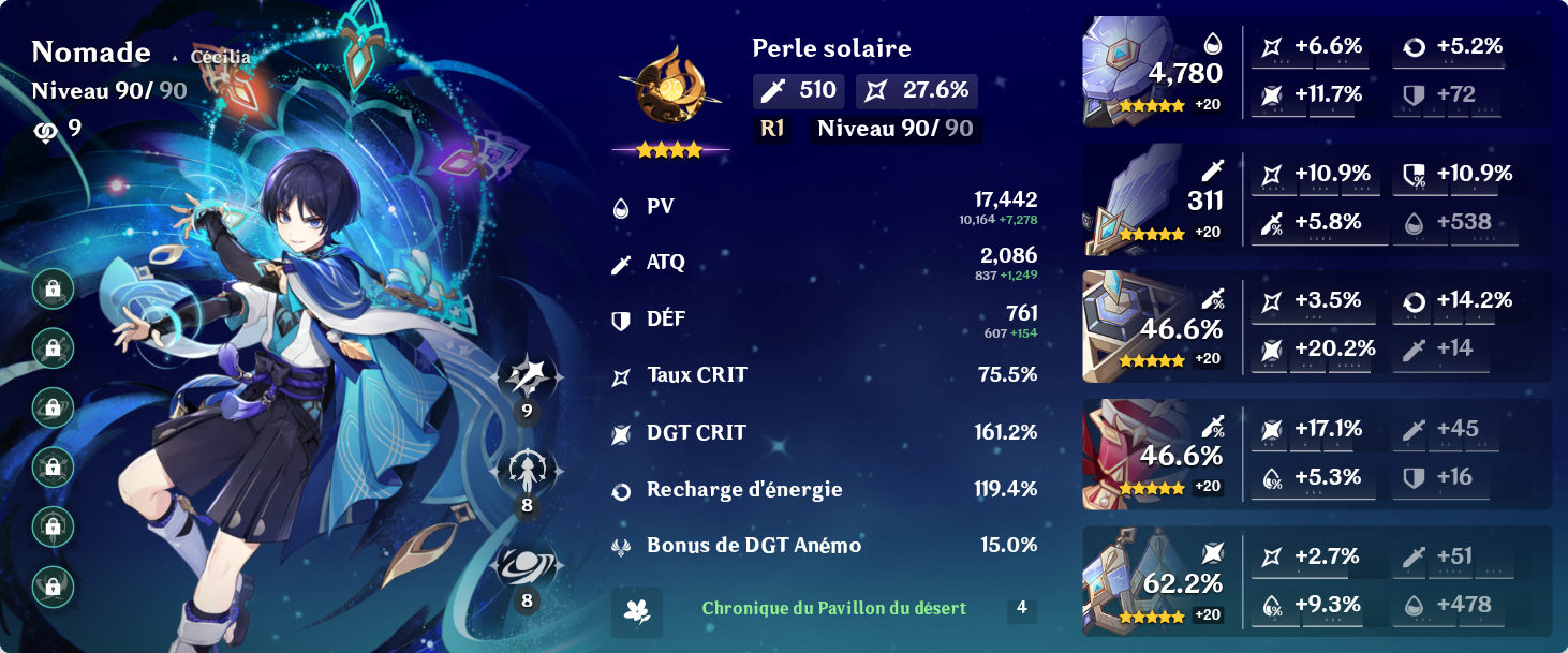 Mon build Nomade. Genshin Impact | HoYoLAB