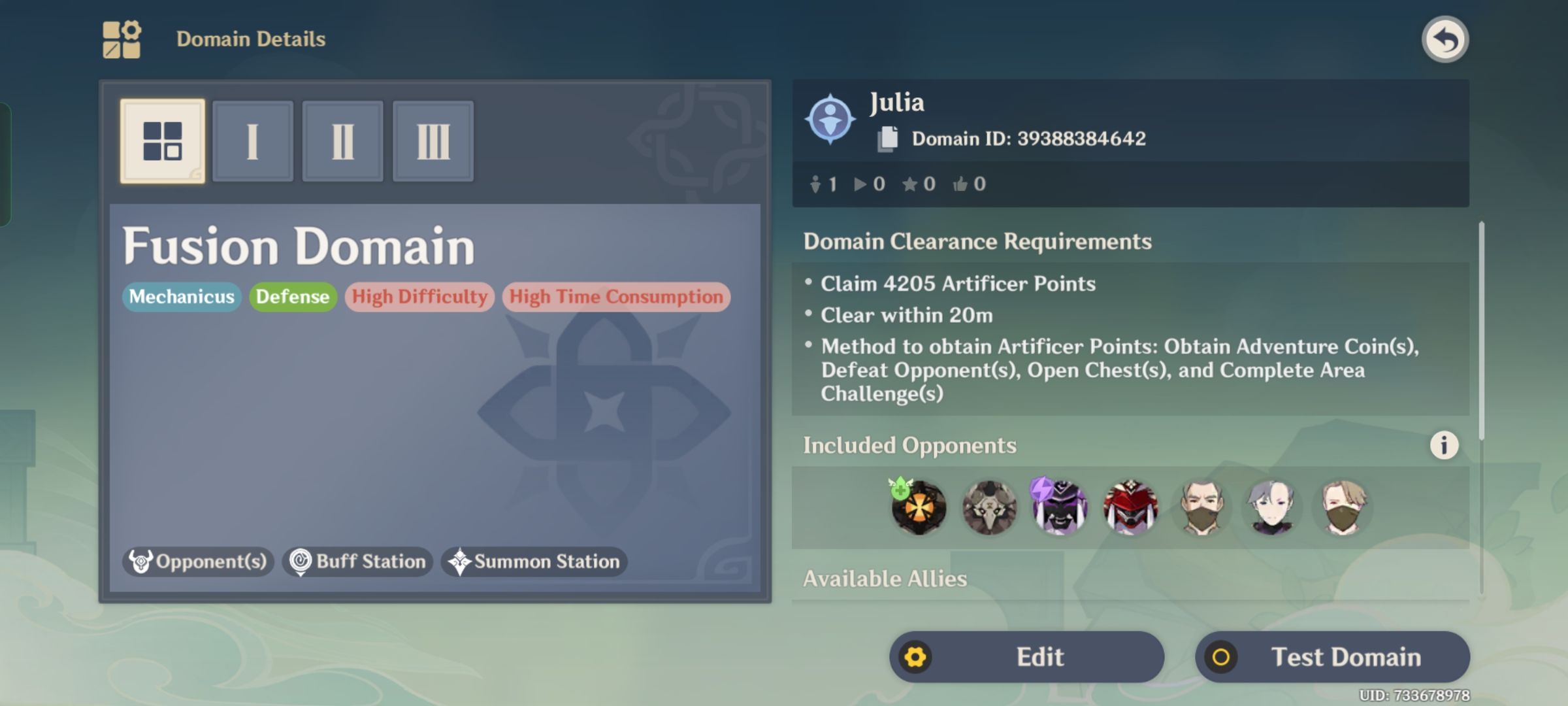 Divine Ingenuity - Custom Domain (fusion) Genshin Impact | HoYoLAB