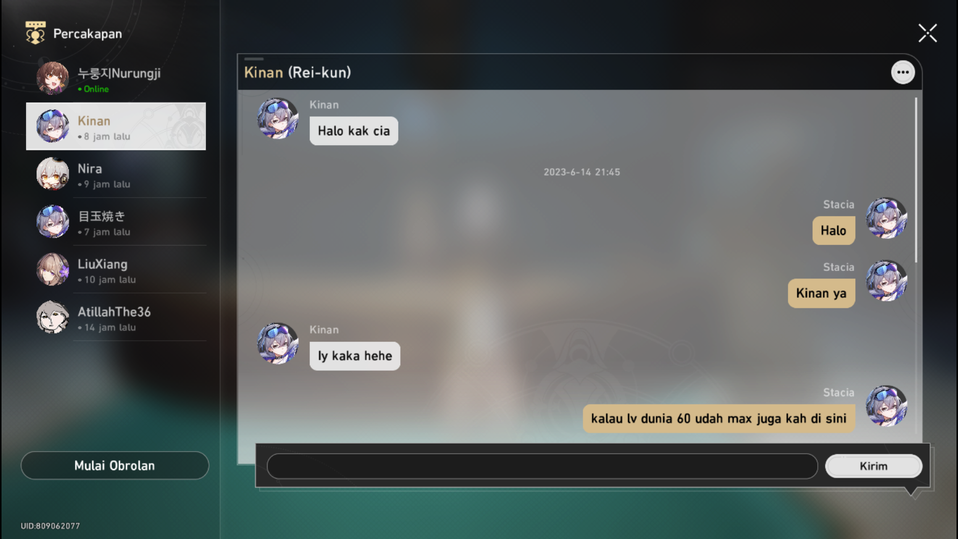 Fitur chat udah ada di HSR Honkai: Star Rail | HoYoLAB